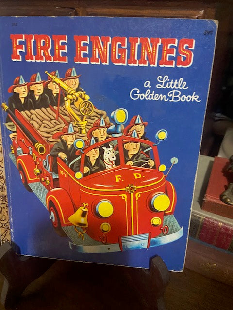 Fire Engines Vintage Little Golden Book